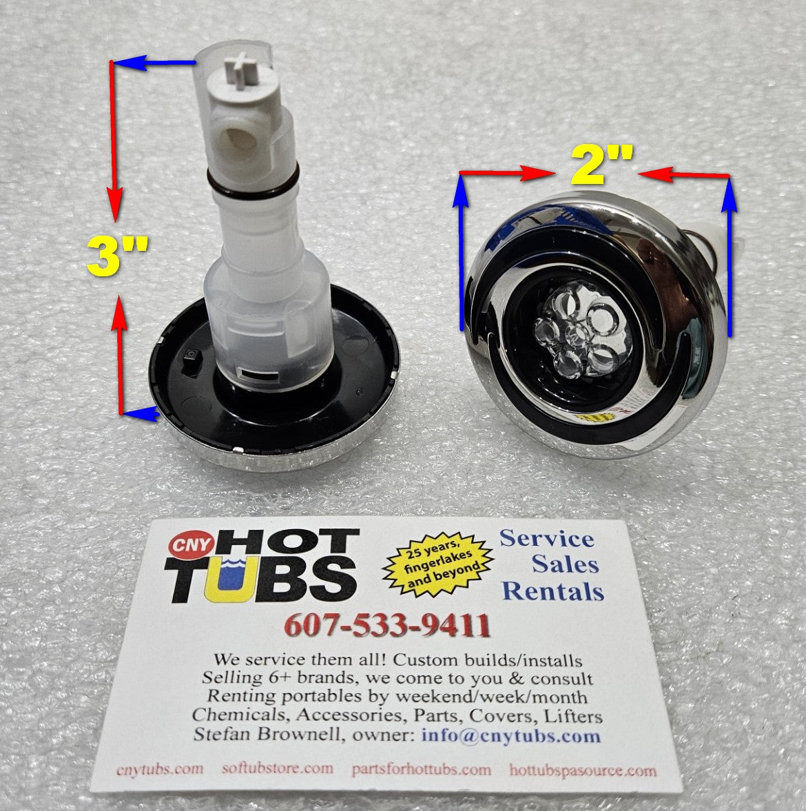 CMP 200 series Pro-Loc jet, 6 hole clear SS Halo face – Hot Tub Spa Source